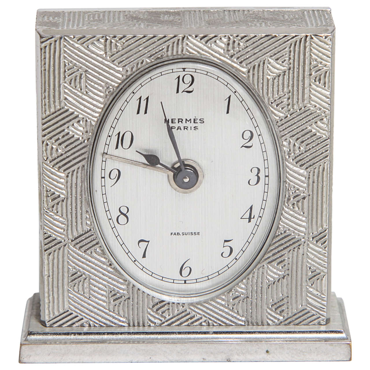 Hermes Art Deco Travel Clock in Box at 1stDibs