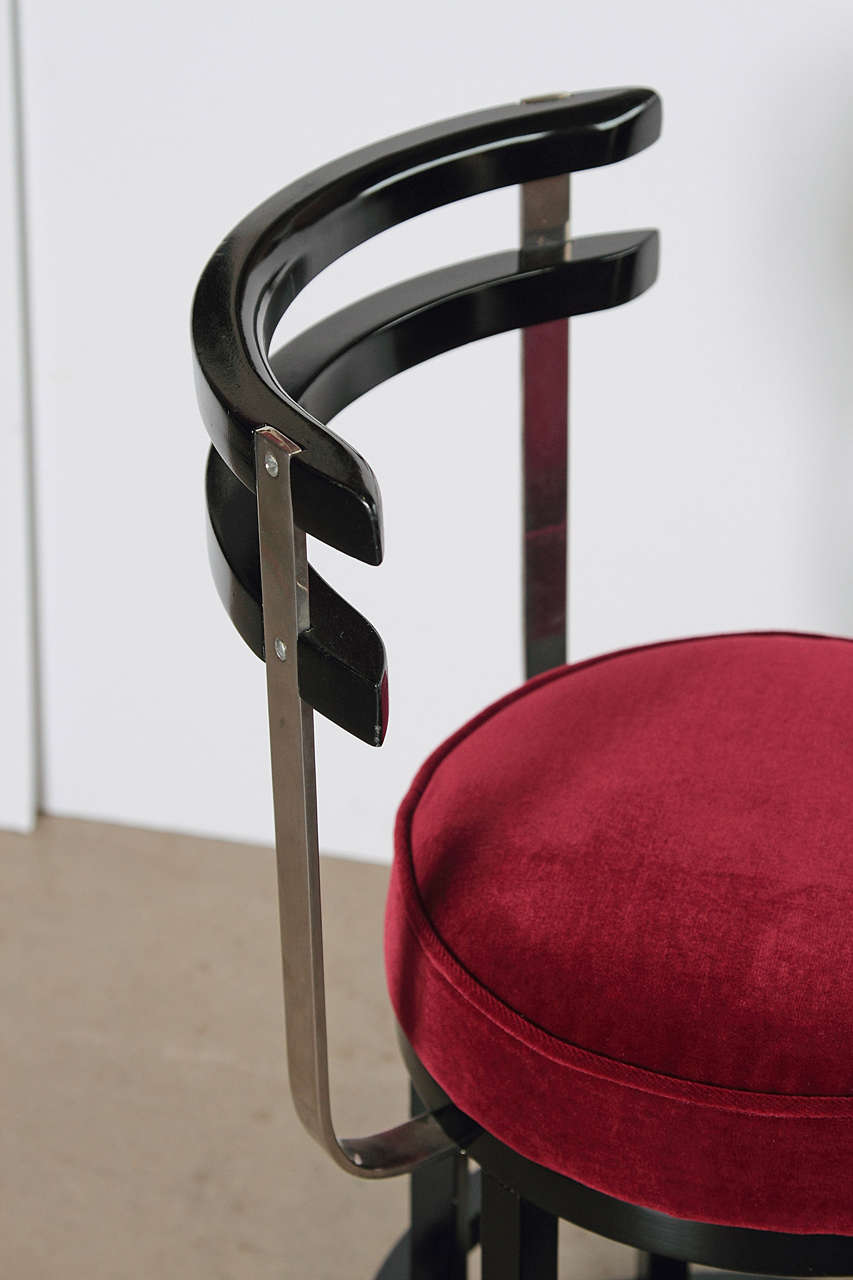 Machine Age Design Set of Four Stools, in the Manner of McKay, Art Deco ...