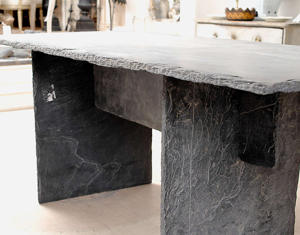 Rectangular Slate Table from the Loire Valley at 1stDibs