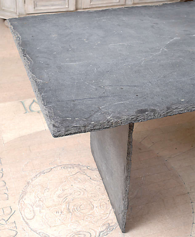 Rectangular Slate Table from the Loire Valley at 1stDibs