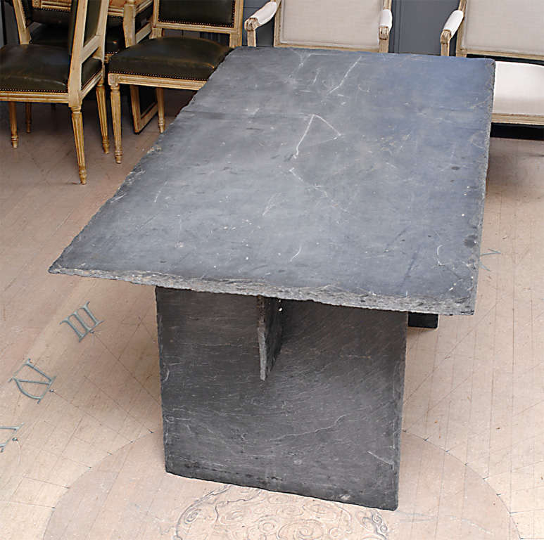 Rectangular Slate Table from the Loire Valley at 1stDibs