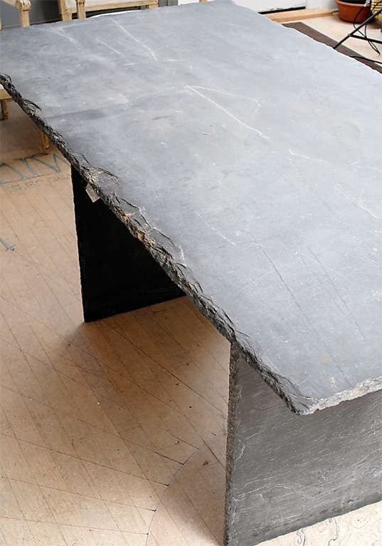 Rectangular Slate Table from the Loire Valley at 1stDibs