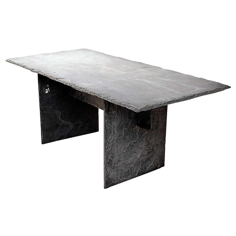 Rectangular Slate Table from the Loire Valley at 1stDibs