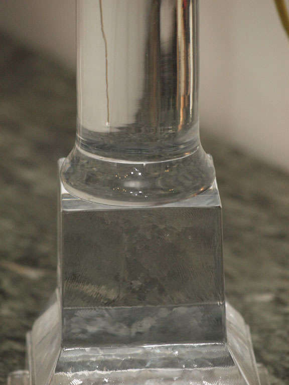 Murano Glass Square Base Column Lamp at 1stDibs
