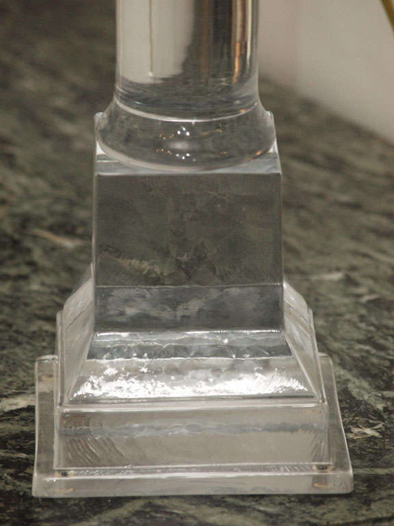 Murano Glass Square Base Column Lamp at 1stDibs