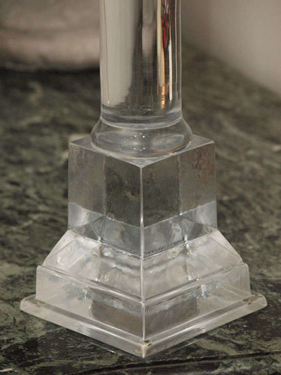 Murano Glass Square Base Column Lamp at 1stDibs