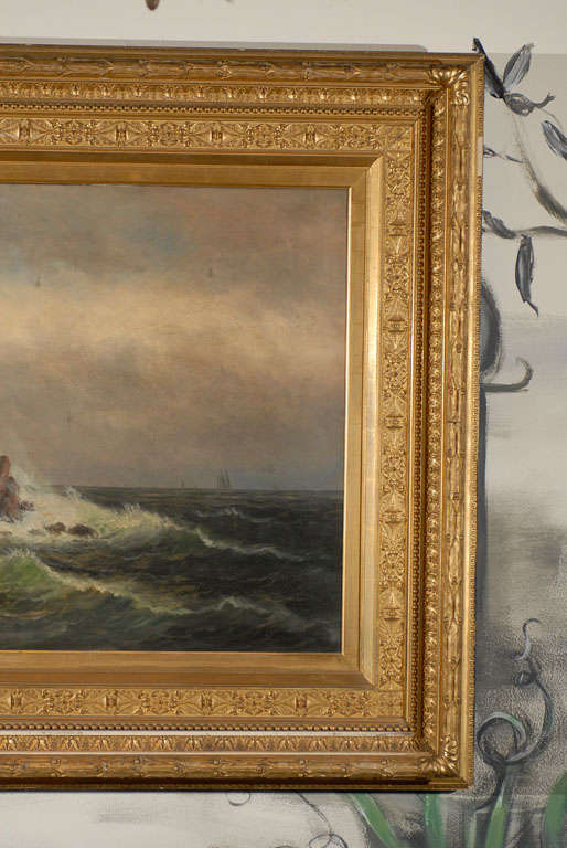Large Coastal Scene by American Painter Wesley Webber at 1stdibs