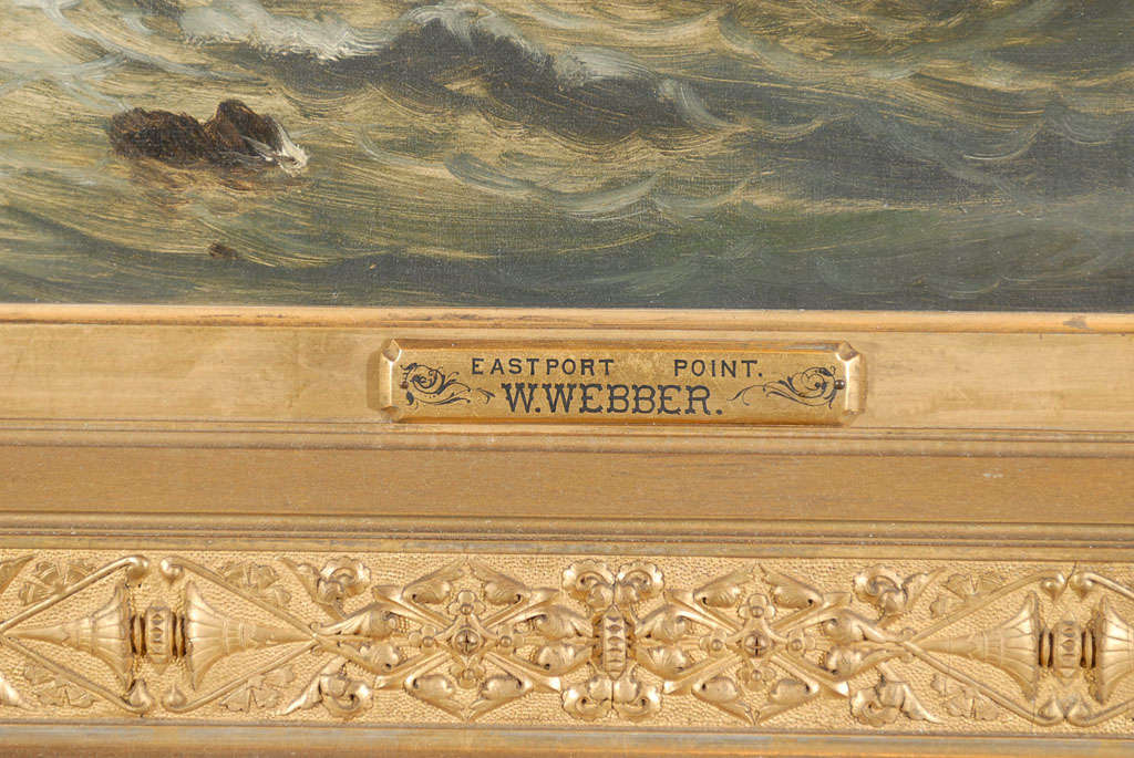 Large Coastal Scene by American Painter Wesley Webber at 1stdibs