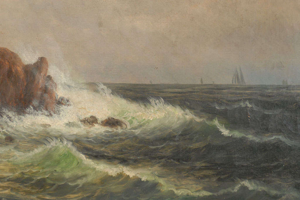 Large Coastal Scene by American Painter Wesley Webber at 1stDibs