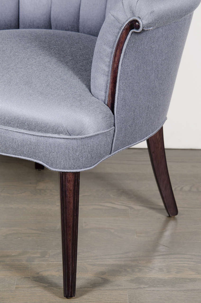 Sophisticated Pair of 1940's Hollywood Tufted and Channel Back ...