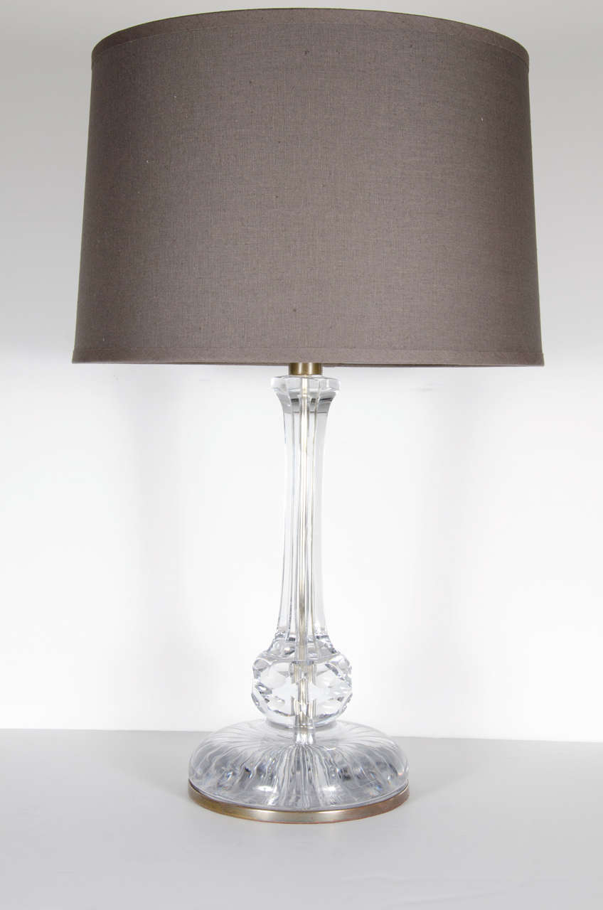 Exquisite Art Deco Crystal Table Lamp by Baccarat For Sale at 1stDibs ...