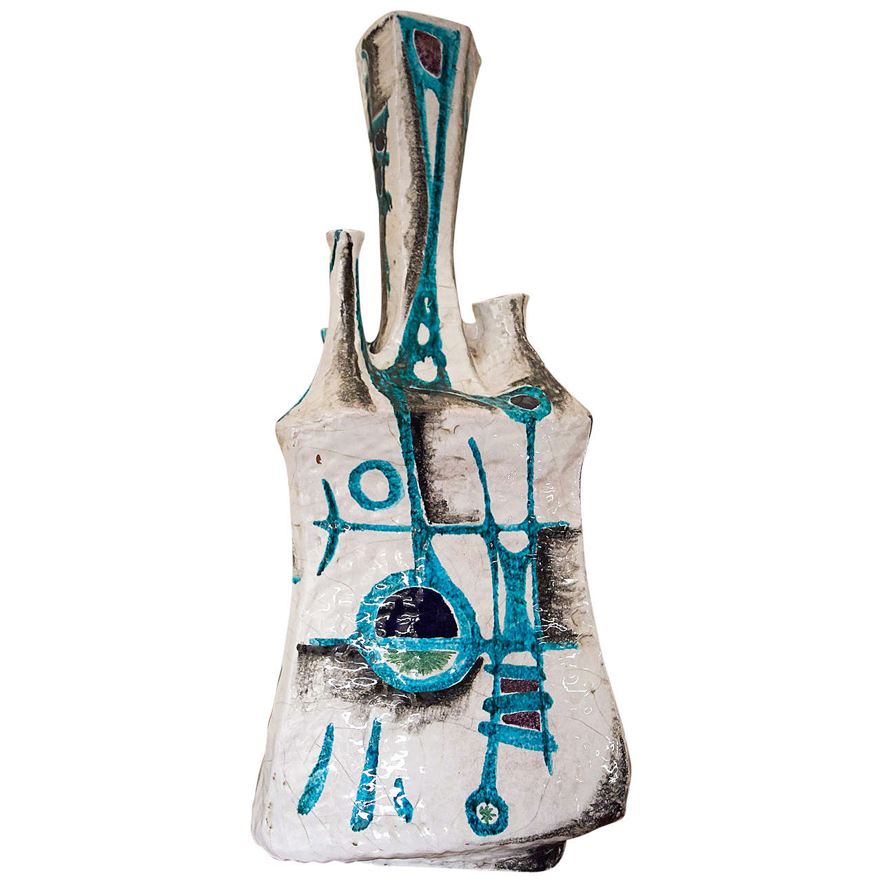 1963 Arnaldo Miniati Ceramic Sculptured Vase at 1stDibs