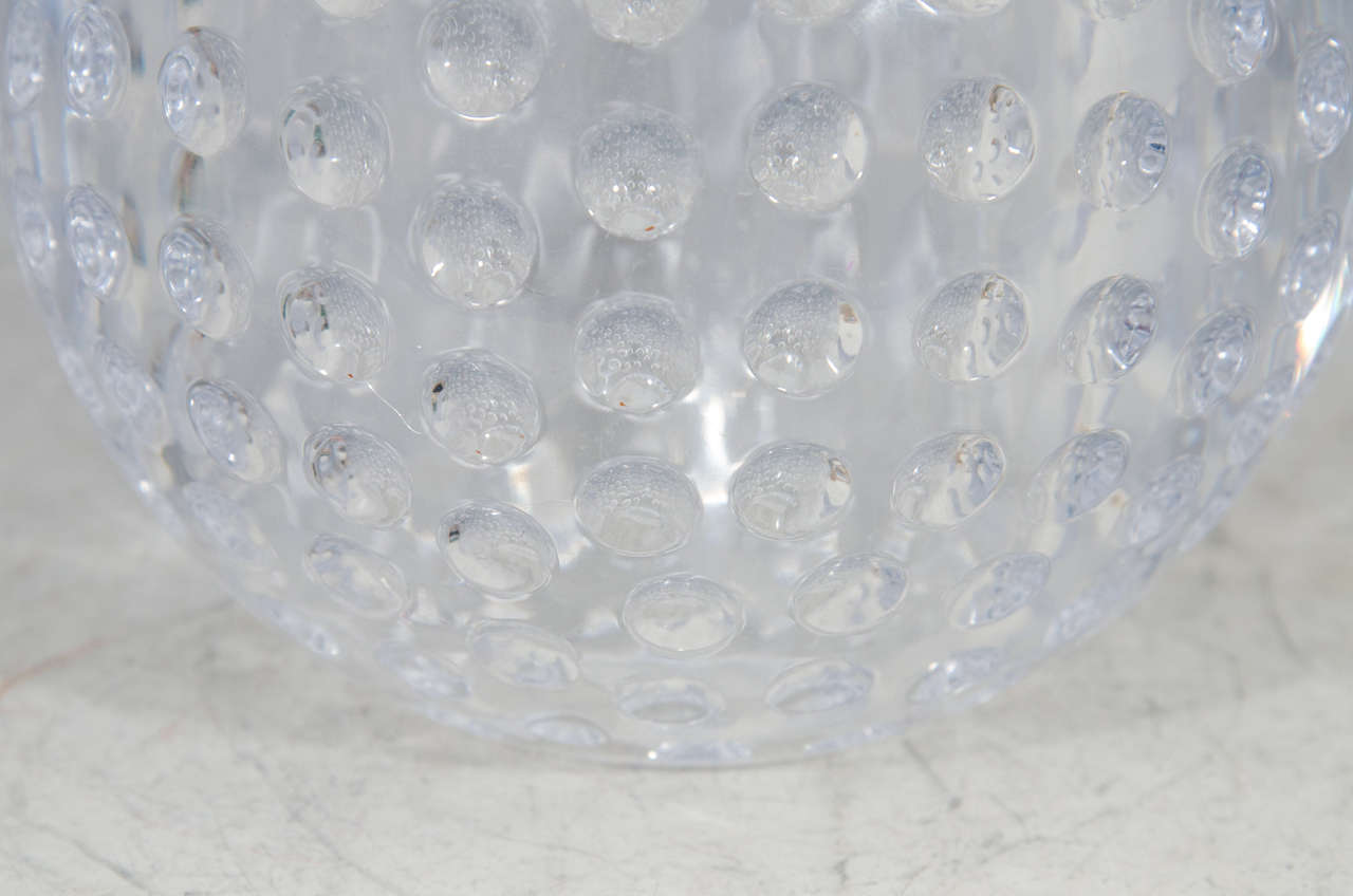 Midcentury Spherical Solid Lucite Ice Bucket at 1stDibs