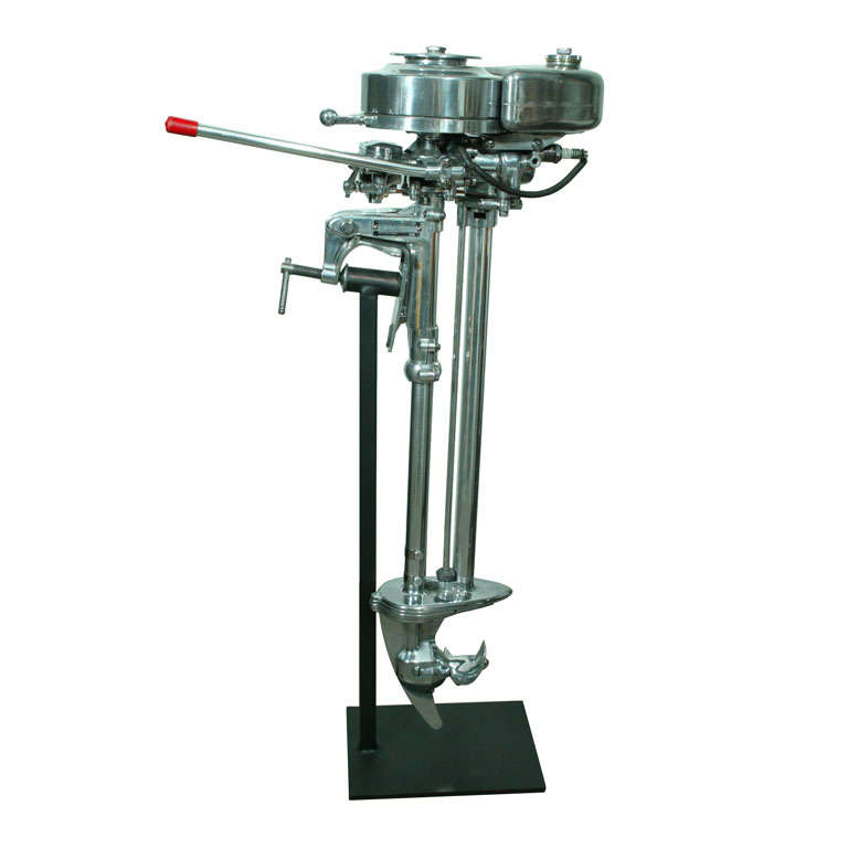 Polished Aluminum Evinrude Outboard Motor at 1stDibs | 1930 evinrude ...