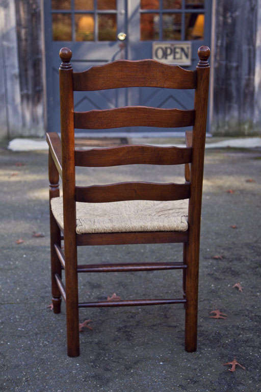 Custom Set of Eight English Bobble Top Ladder Back Chairs For Sale at ...