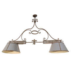Vintage French Pool Table Light at 1stDibs
