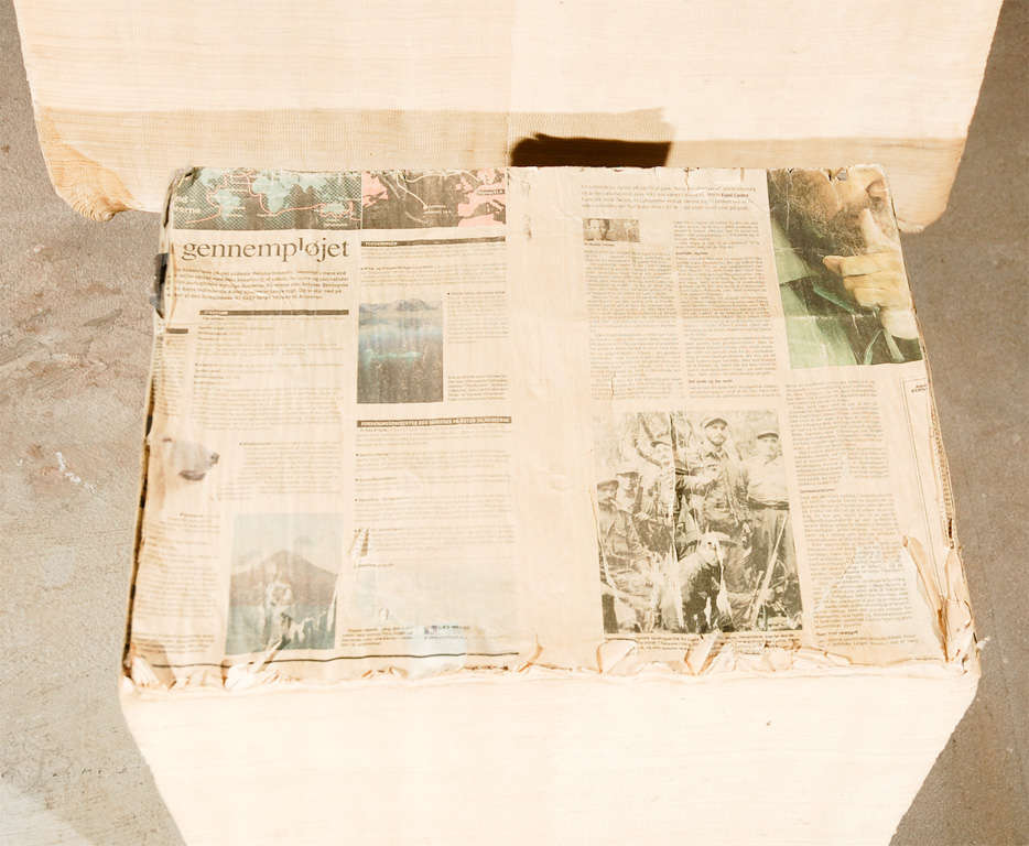 Niels Hvass Newspaper Chair and Ottoman For Sale at 1stDibs