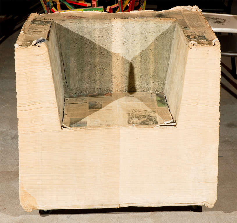 Niels Hvass Newspaper Chair and Ottoman For Sale at 1stDibs