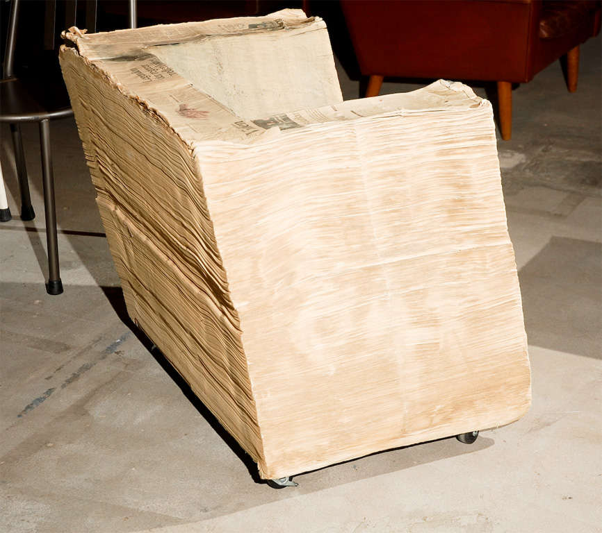 Niels Hvass Newspaper Chair and Ottoman For Sale at 1stDibs