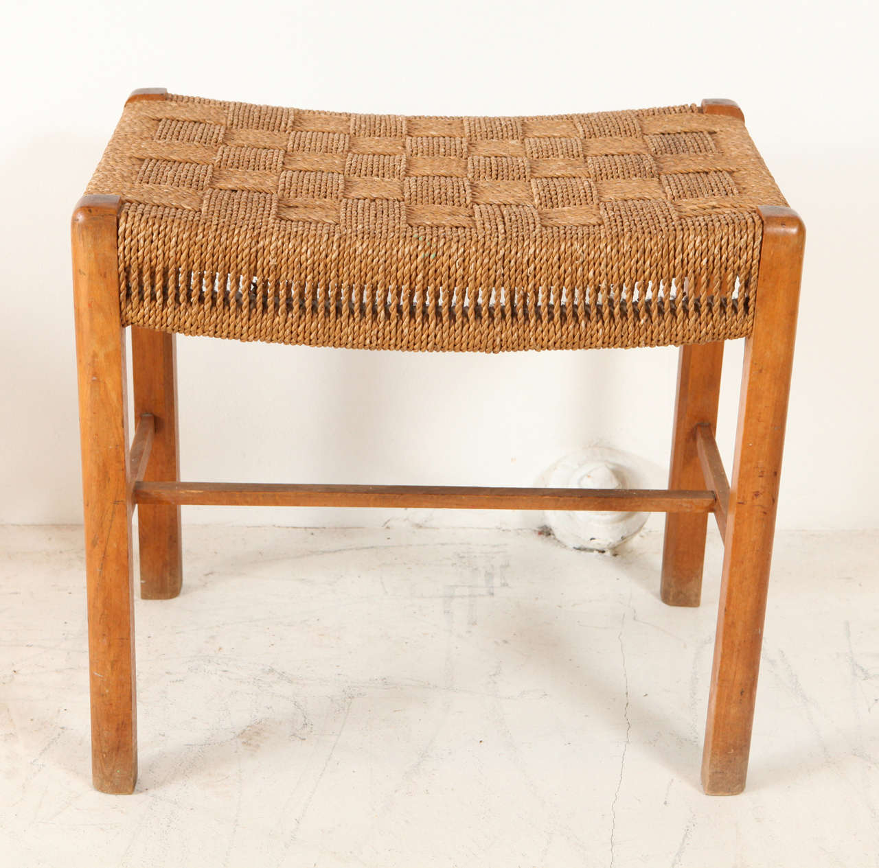 Small Danish Woven Rush Benches at 1stDibs | small benches, small woven ...