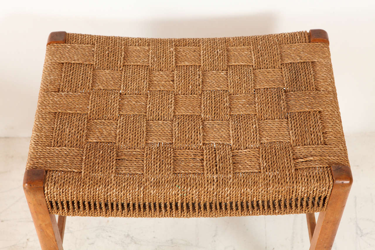 Small Danish Woven Rush Benches at 1stDibs | small benches, small woven ...