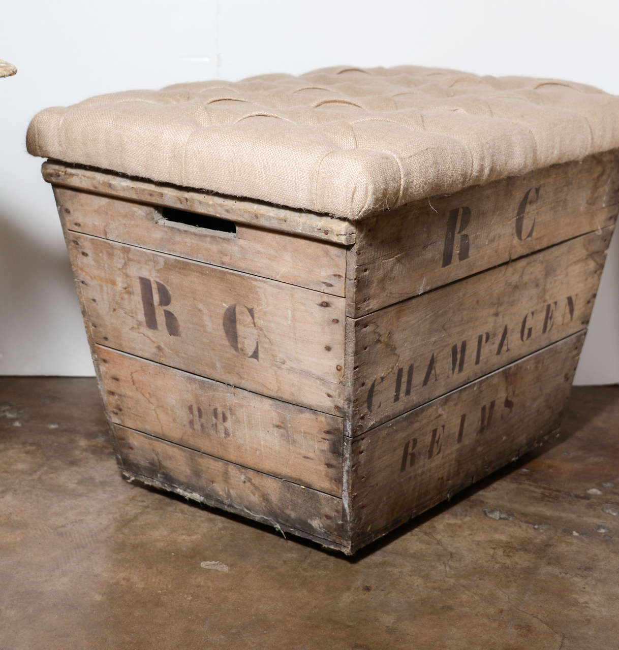 Champagne Crate Bench at 1stDibs | crate of champagne, value champagne ...