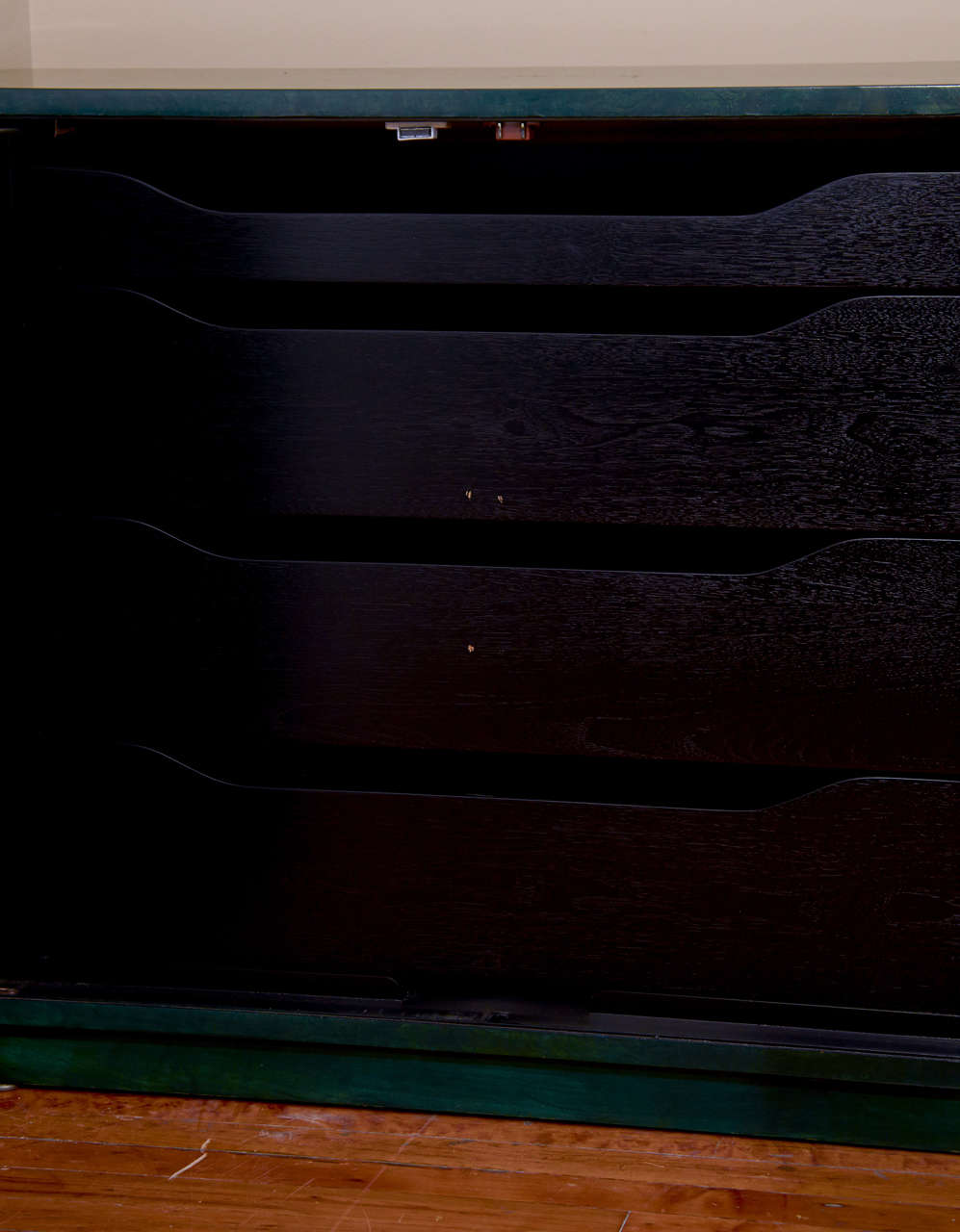 Mid Century Green Aniline Dyed Credenza by Mastercraft at 1stDibs