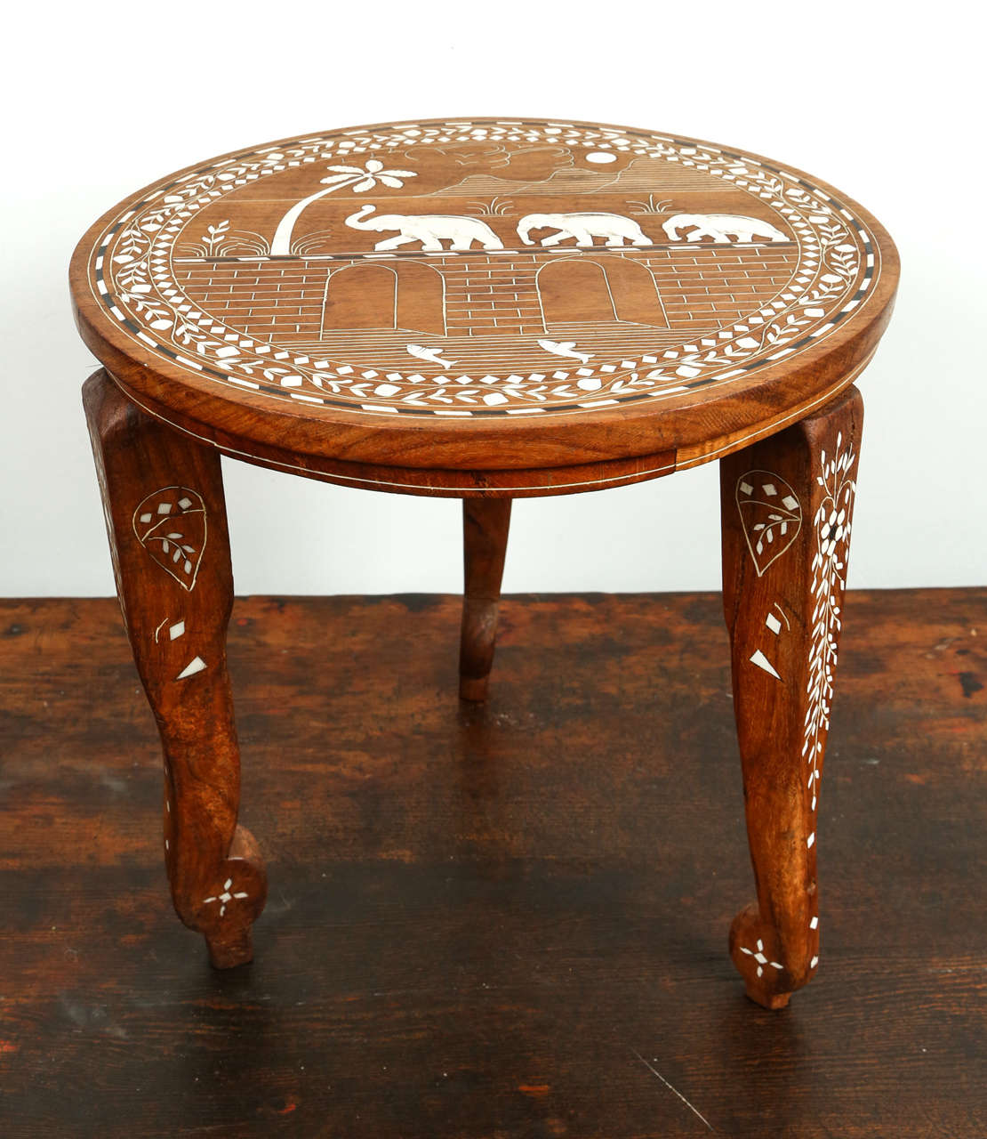 Anglo Indian Side Table Inlaid with Mother-of-Pearl at 1stDibs