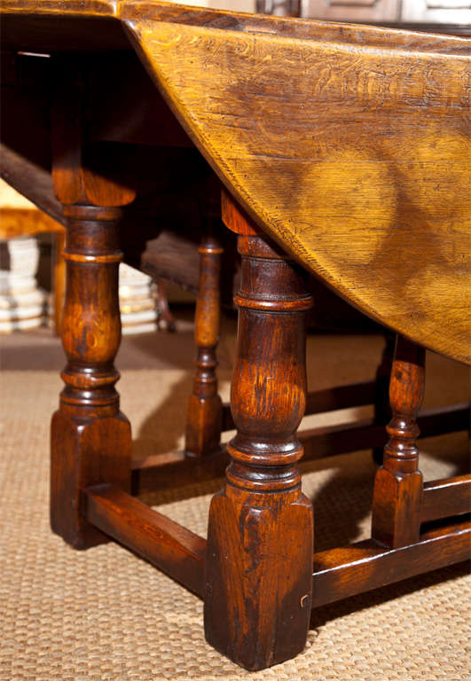 Large Drop Leaf Gate Leg Dining Table at 1stDibs
