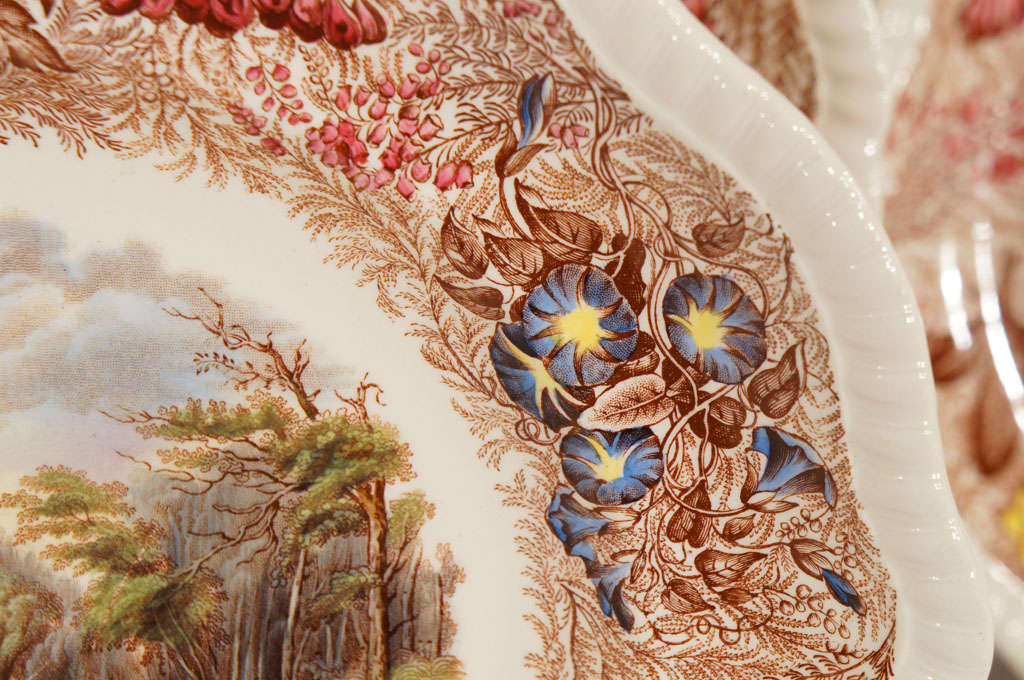 Set of 14 Copeland Spode Hunt Scene Dinner Plates at 1stDibs