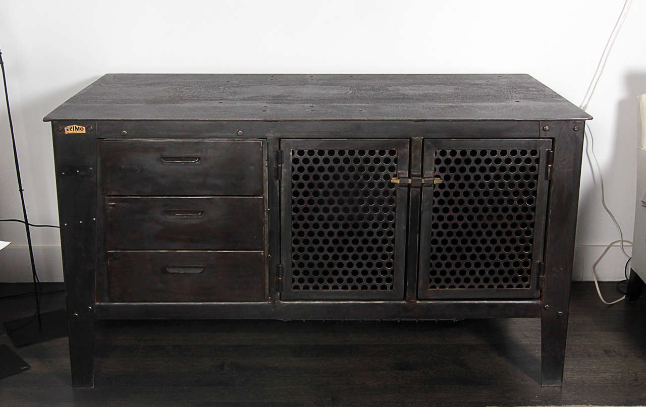 Perforated Industrial Cabinet For Sale at 1stDibs