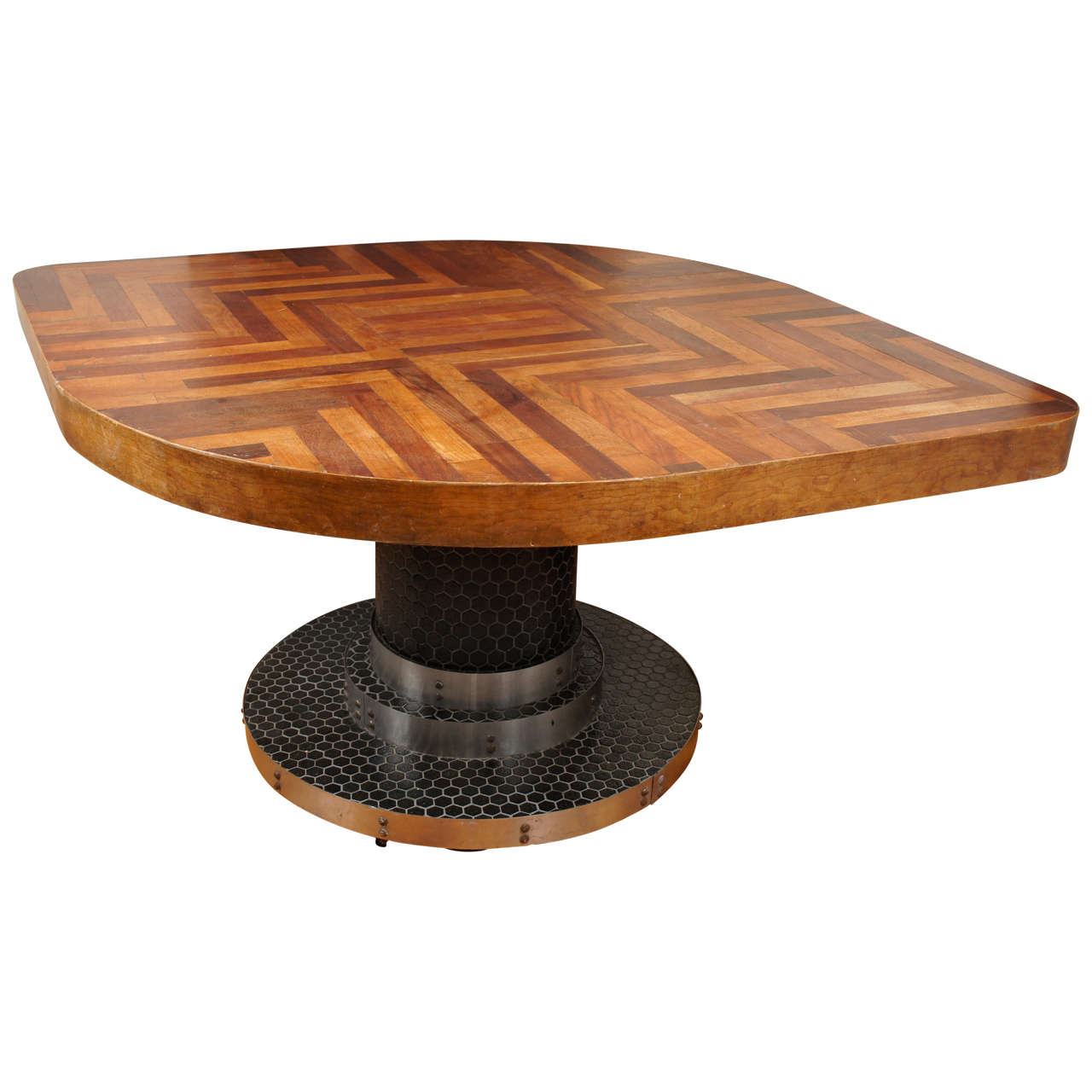 Unusual Diamond Shaped Wood Table For Sale at 1stDibs