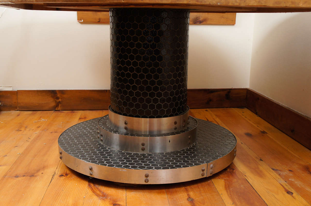 Unusual Diamond Shaped Wood Table For Sale at 1stDibs