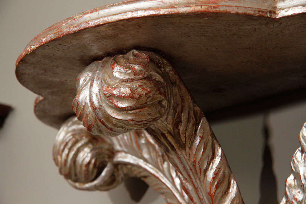 Pair of Silver Leaf Wall Brackets For Sale at 1stDibs | silver wall ...