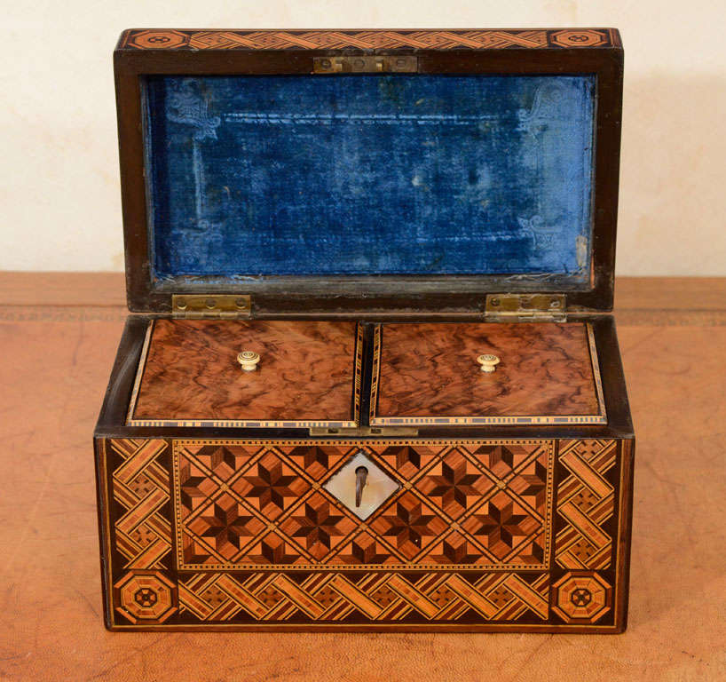 English Victorian Parquetry Box at 1stDibs