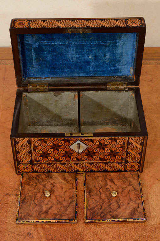 English Victorian Parquetry Box at 1stDibs