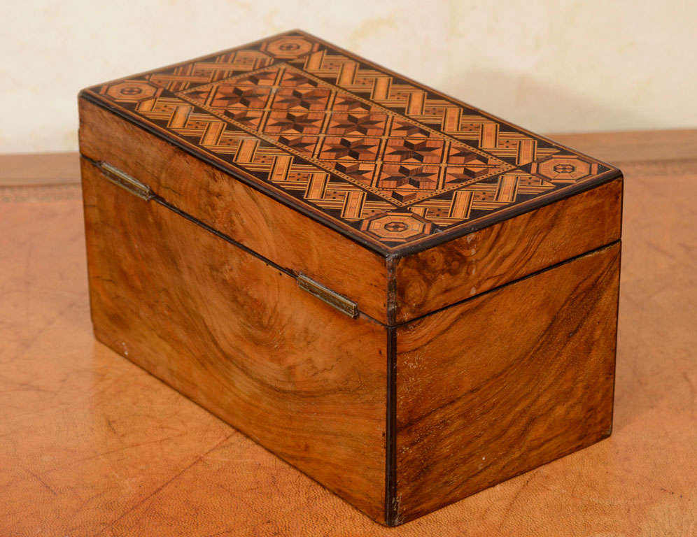 English Victorian Parquetry Box at 1stDibs