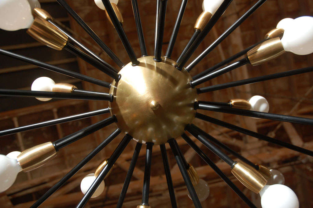 36 Lights Brass Sputnik Light Fixture at 1stDibs