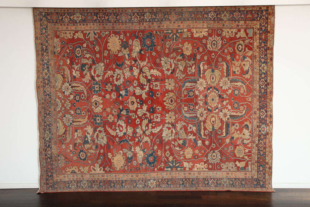 Antique 1870s Persian Sultanabad Rug, 8x10 For Sale at 1stDibs