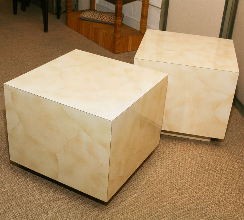 A Pair of Cube Tables at 1stDibs