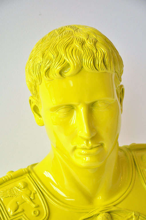 Yellow Resin Augustus Caesar Bust at 1stDibs | yellow bust, neon bust