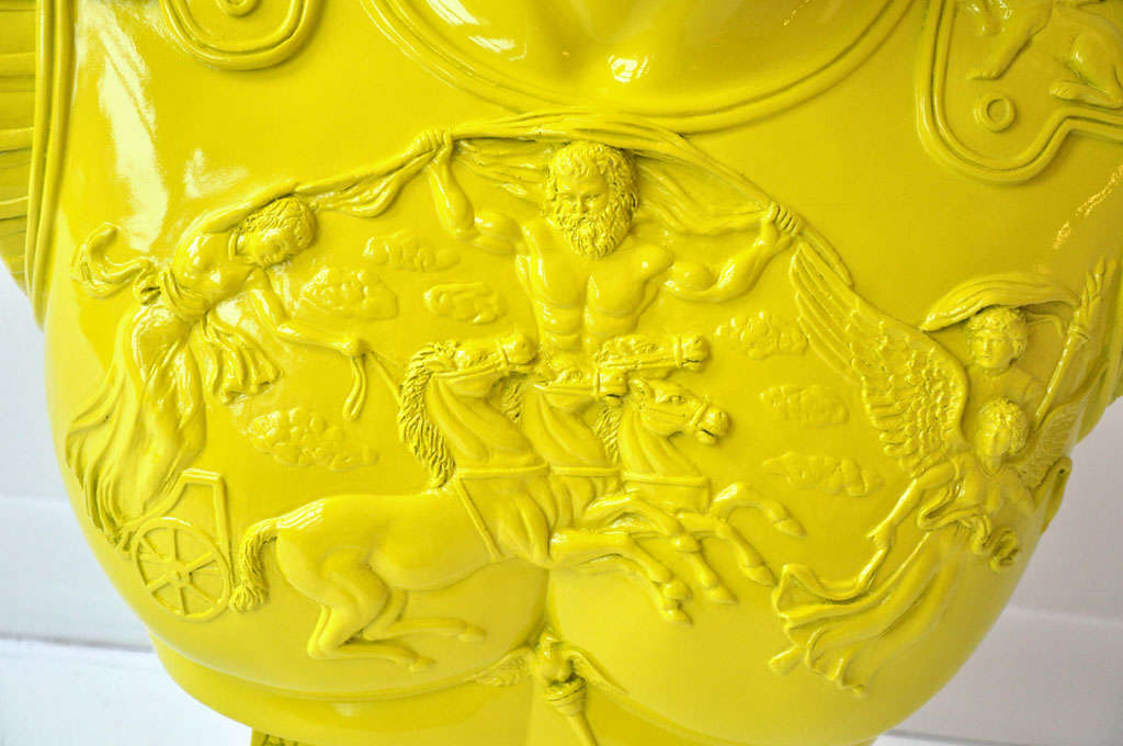 Yellow Resin Augustus Caesar Bust at 1stDibs | yellow bust, neon bust