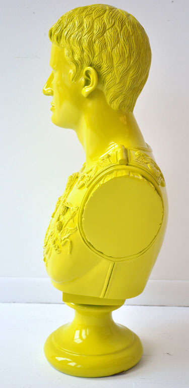 Yellow Resin Augustus Caesar Bust at 1stDibs | yellow bust, neon bust