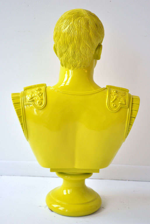 Yellow Resin Augustus Caesar Bust at 1stDibs | yellow bust, neon bust