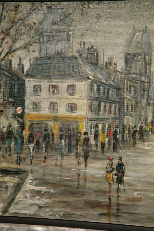 Arthur Delaney oil on panel painting "street in Montmartre", England ...
