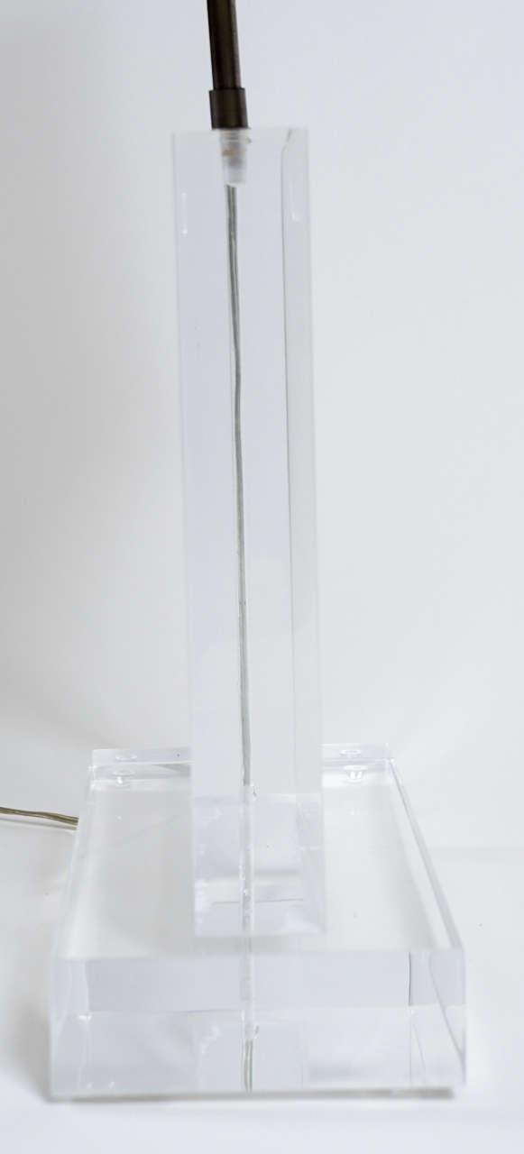 Vintage Clear Lucite Acrylic Table Lamp, Karl Springer, circa 1975 at ...