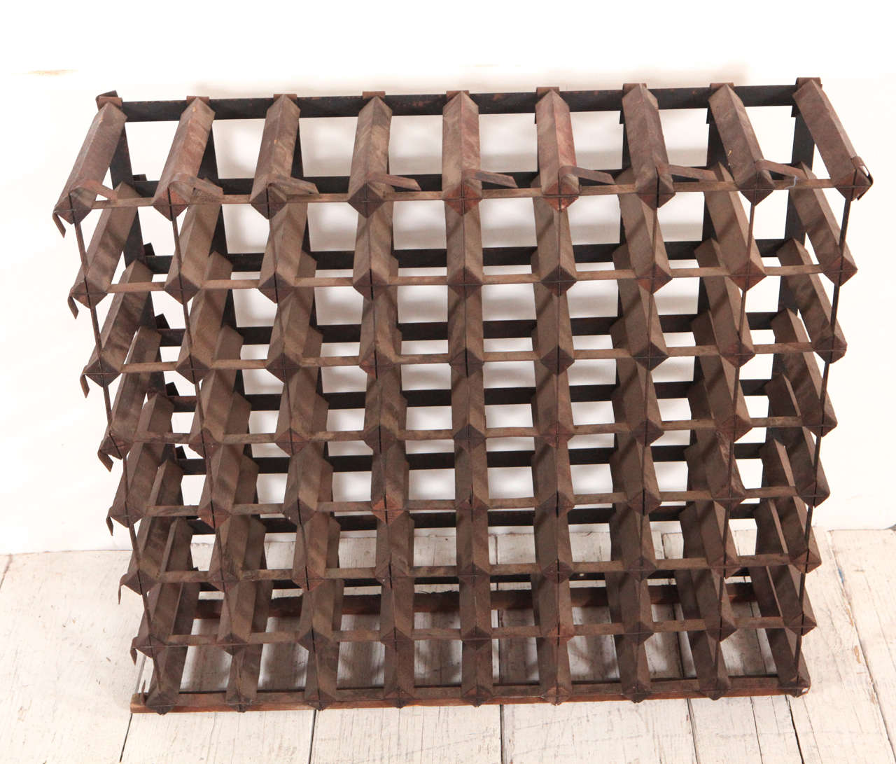 Vintage Metal Wine Bottle Rack at 1stDibs