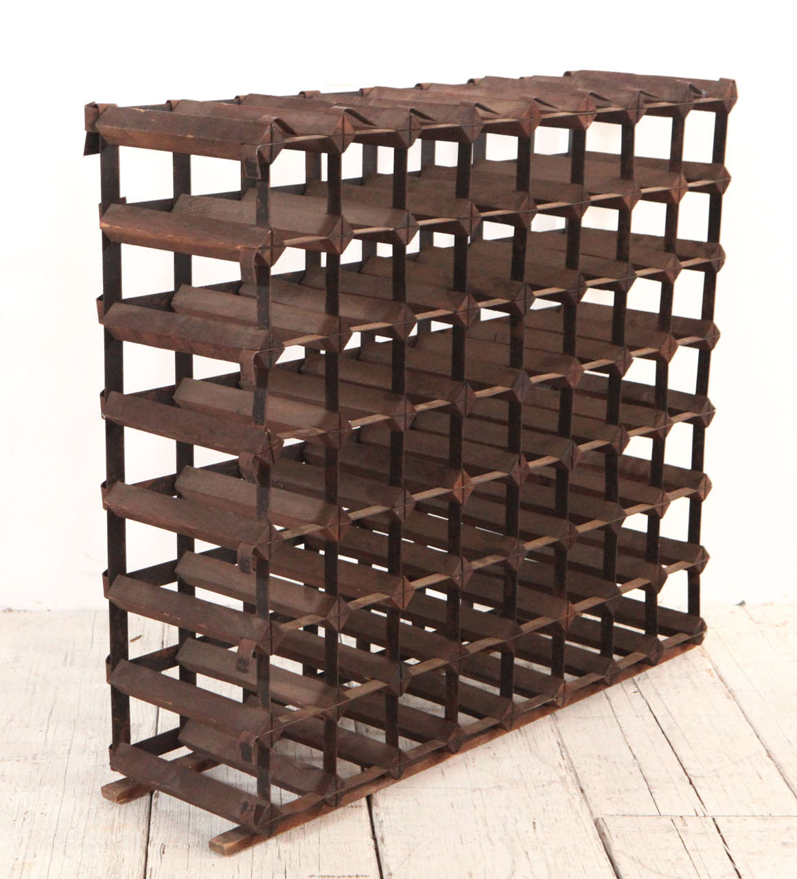 Vintage Metal Wine Bottle Rack at 1stDibs