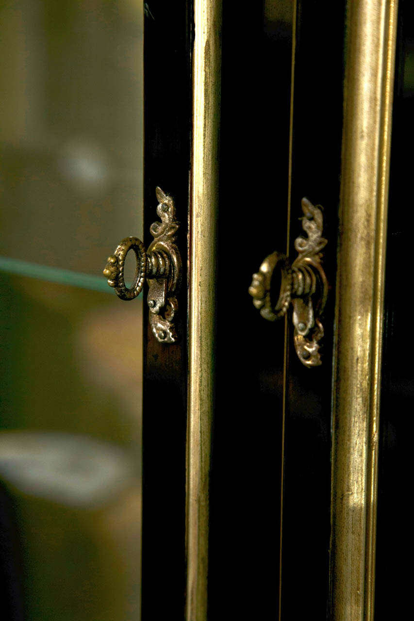 Hollywood Regency Style Ebonized Breakfront Grosfeld House at 1stDibs