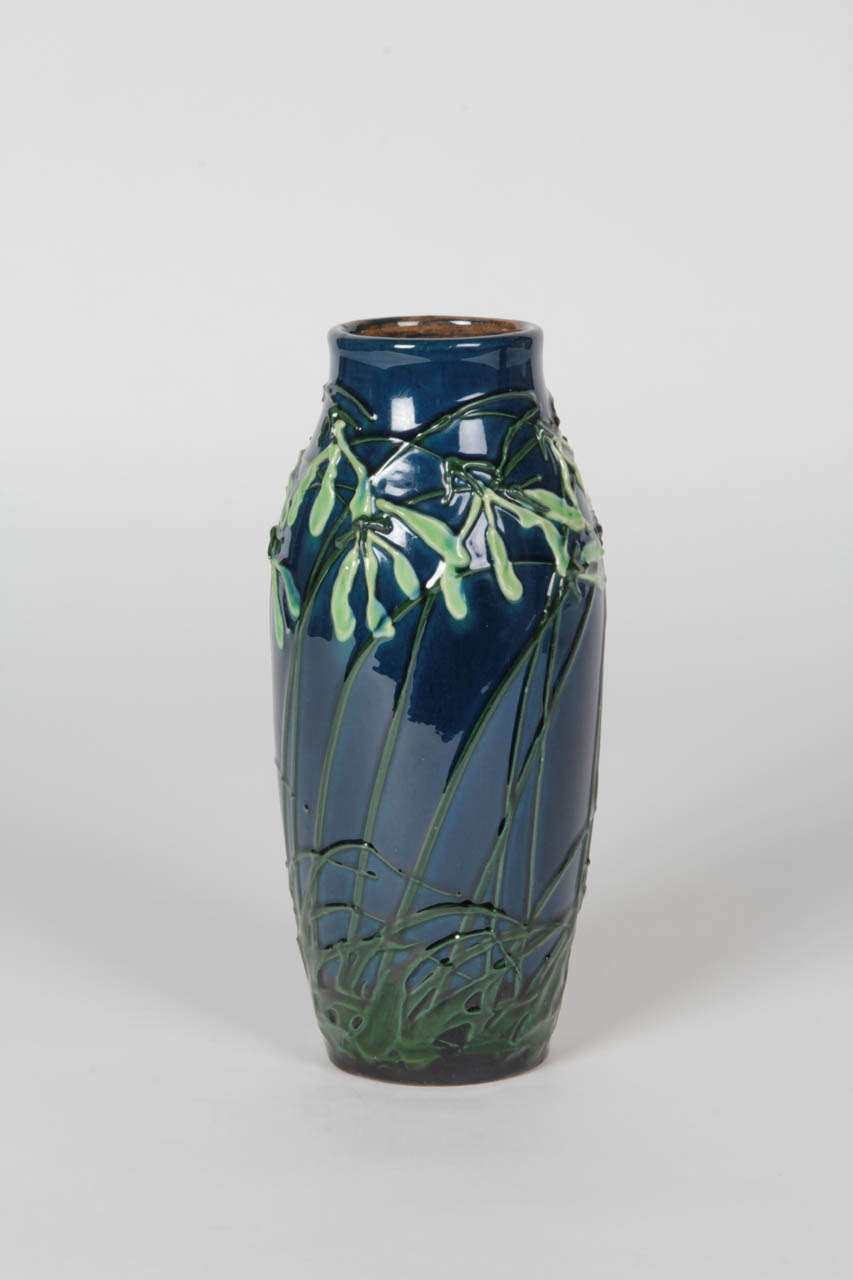 Max Läuger Germany Rare Jugendstil pottery vase c. 1897 For Sale at 1stDibs